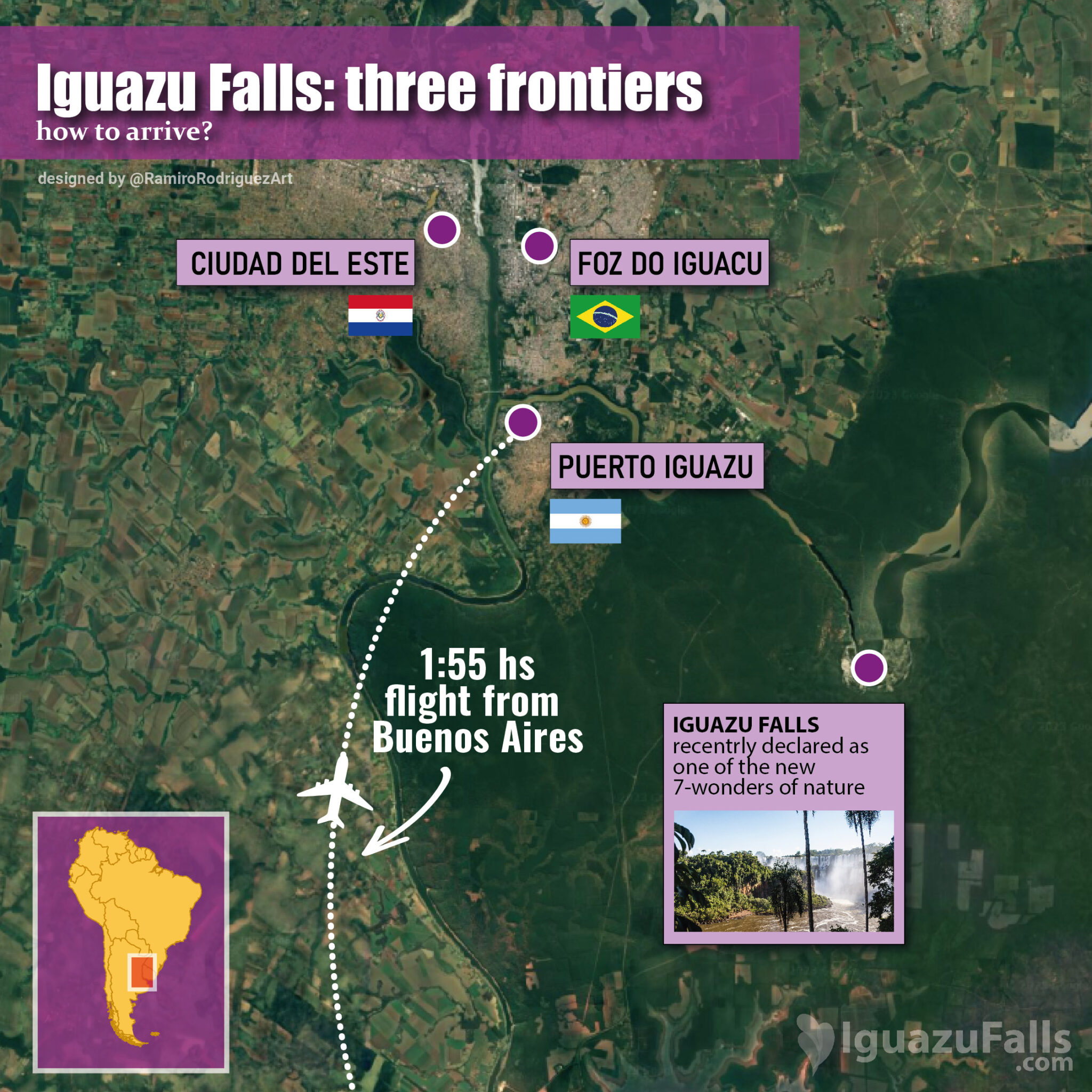 Where is Iguazu Falls on a map? | iguazufalls.com
